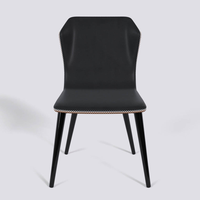 Minimalist Dining Chair in Powder Coated Metal Base | 506 Omacme Luxe