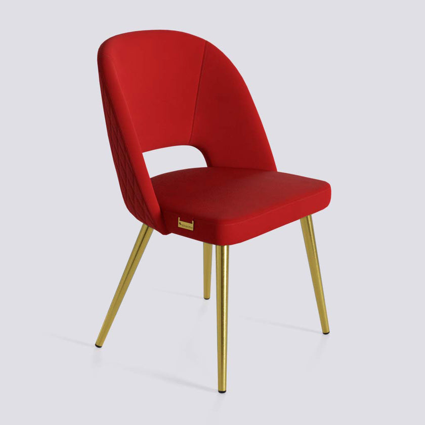 Procket Dining Chair In Gold Electroplated Metal Base | 499 Omacme Luxe