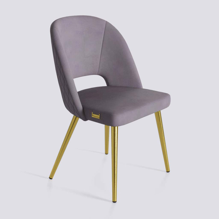 Procket Dining Chair In Gold Electroplated Metal Base | 499 Omacme Luxe
