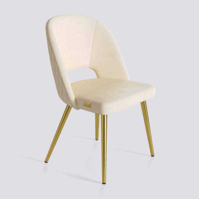 Procket Dining Chair In Gold Electroplated Metal Base | 499 Omacme Luxe