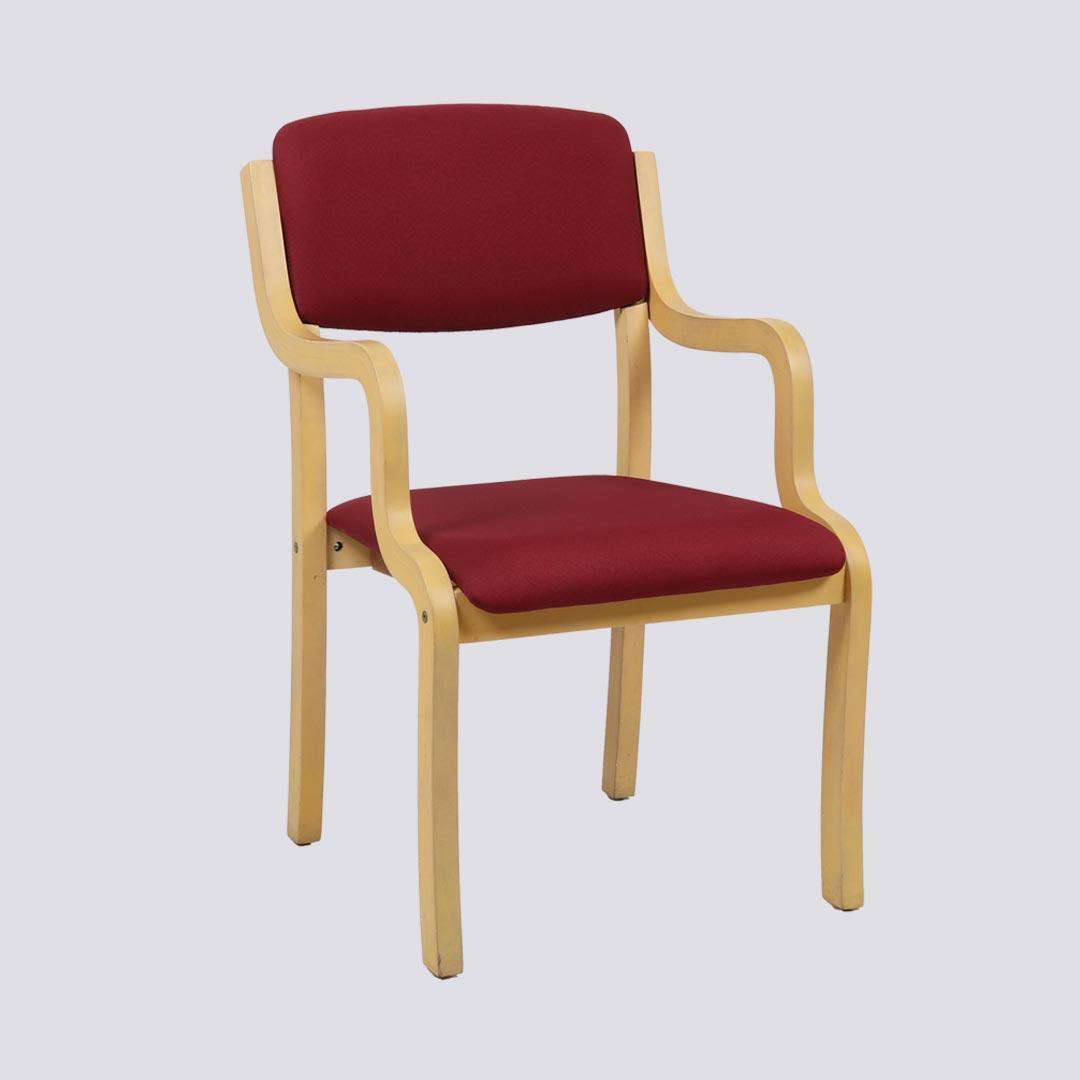 Buy Mid Back Office Fix Chair 356 In Wooden Frame | Omacme Furniture
