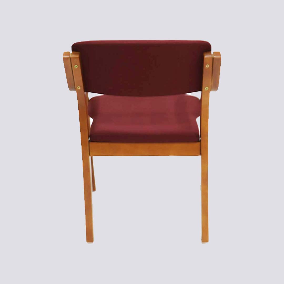 Buy Mid Back Office Fix Chair 357 In Wooden Frame | Omacme Furniture
