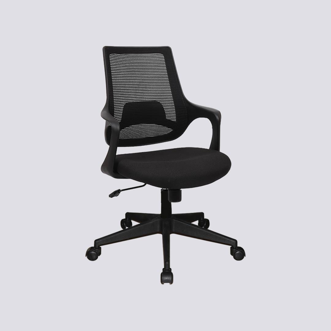 Buy Mid Back Ergonomic Net Revolving Chair 1209 In Metal Frame | Omacme ...