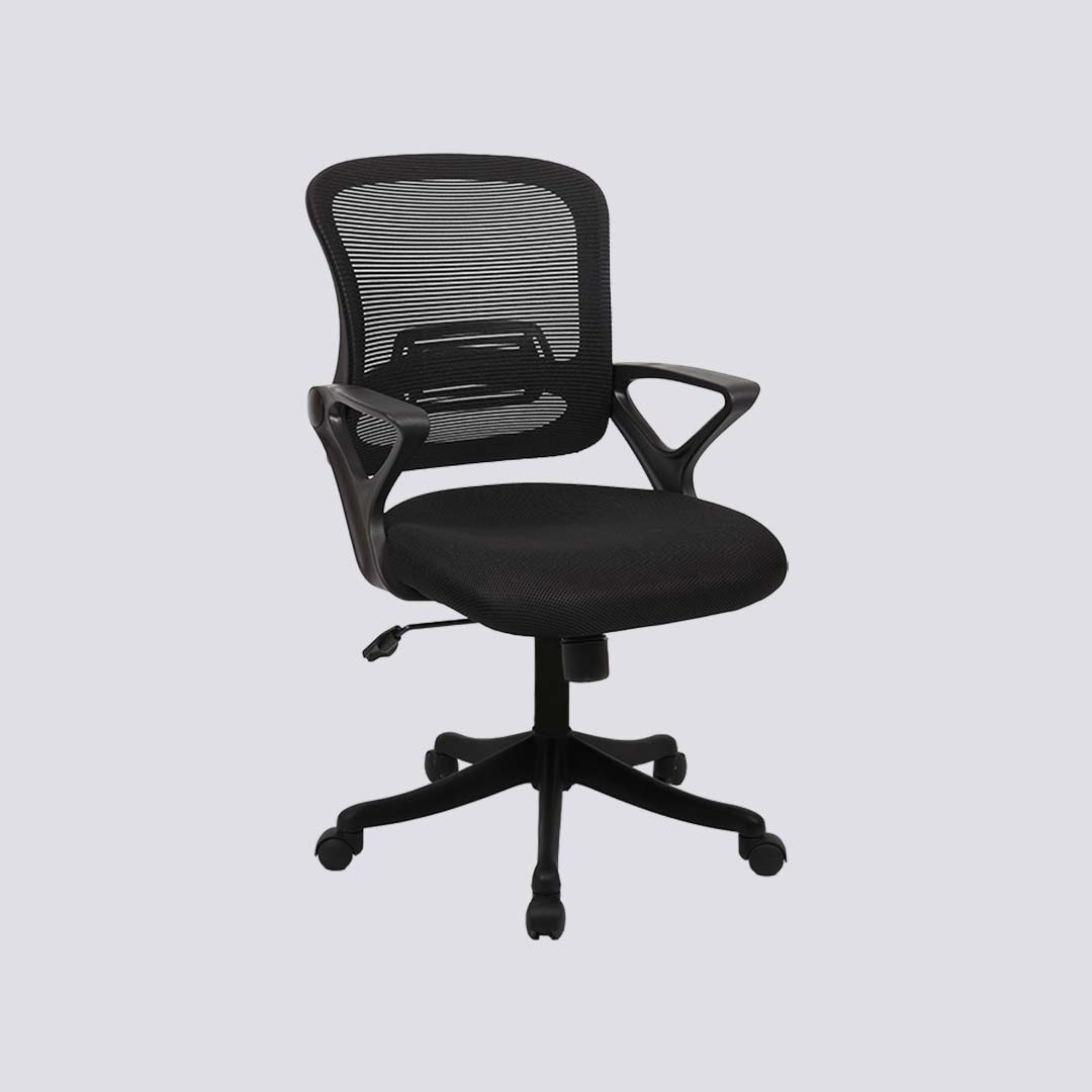 Buy Mid Back Ergonomic Net Revolving Chair 1211 In Metal Frame | Omacme ...