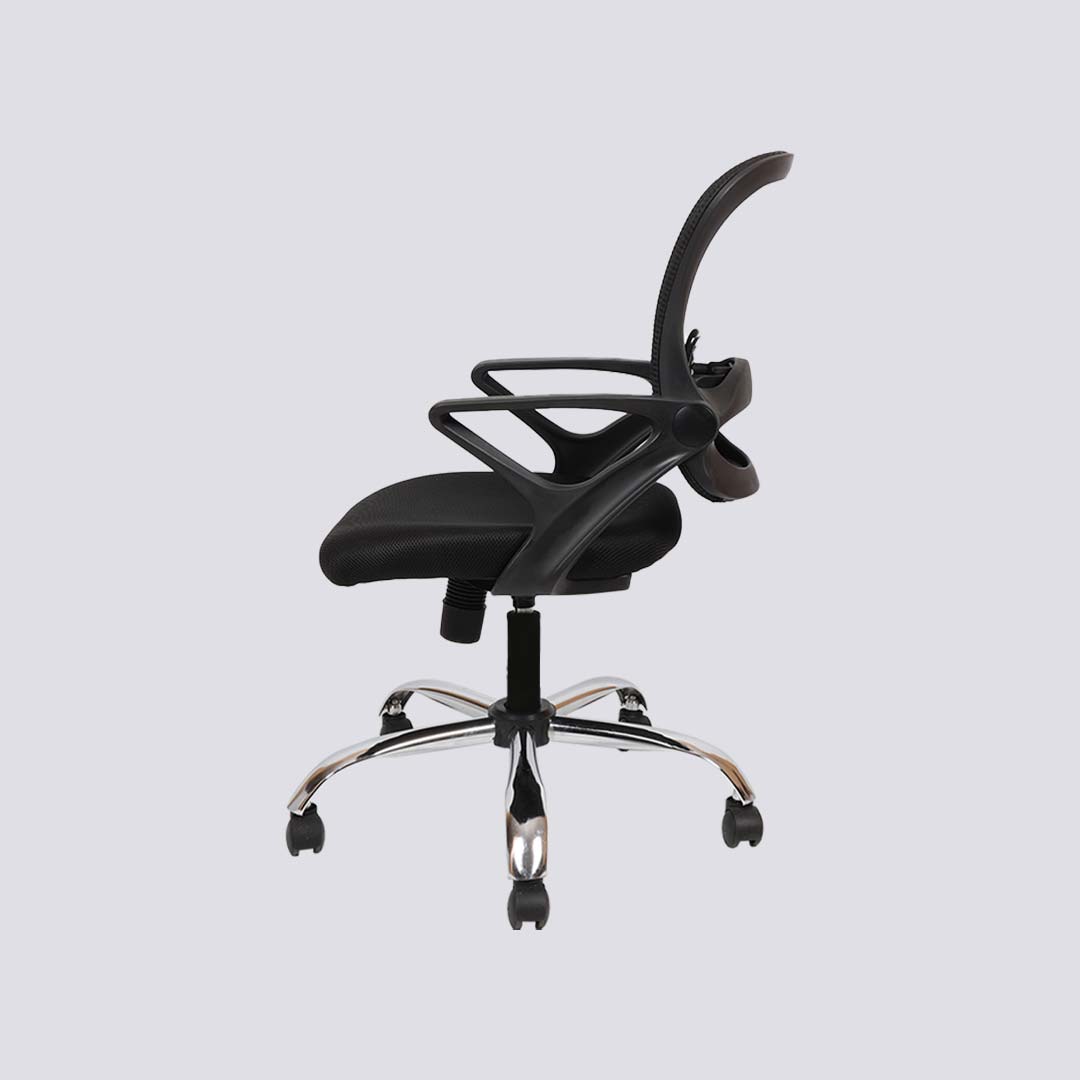 Buy Mid Back Ergonomic Net Revolving Chair 1211 In Metal Frame | Omacme ...