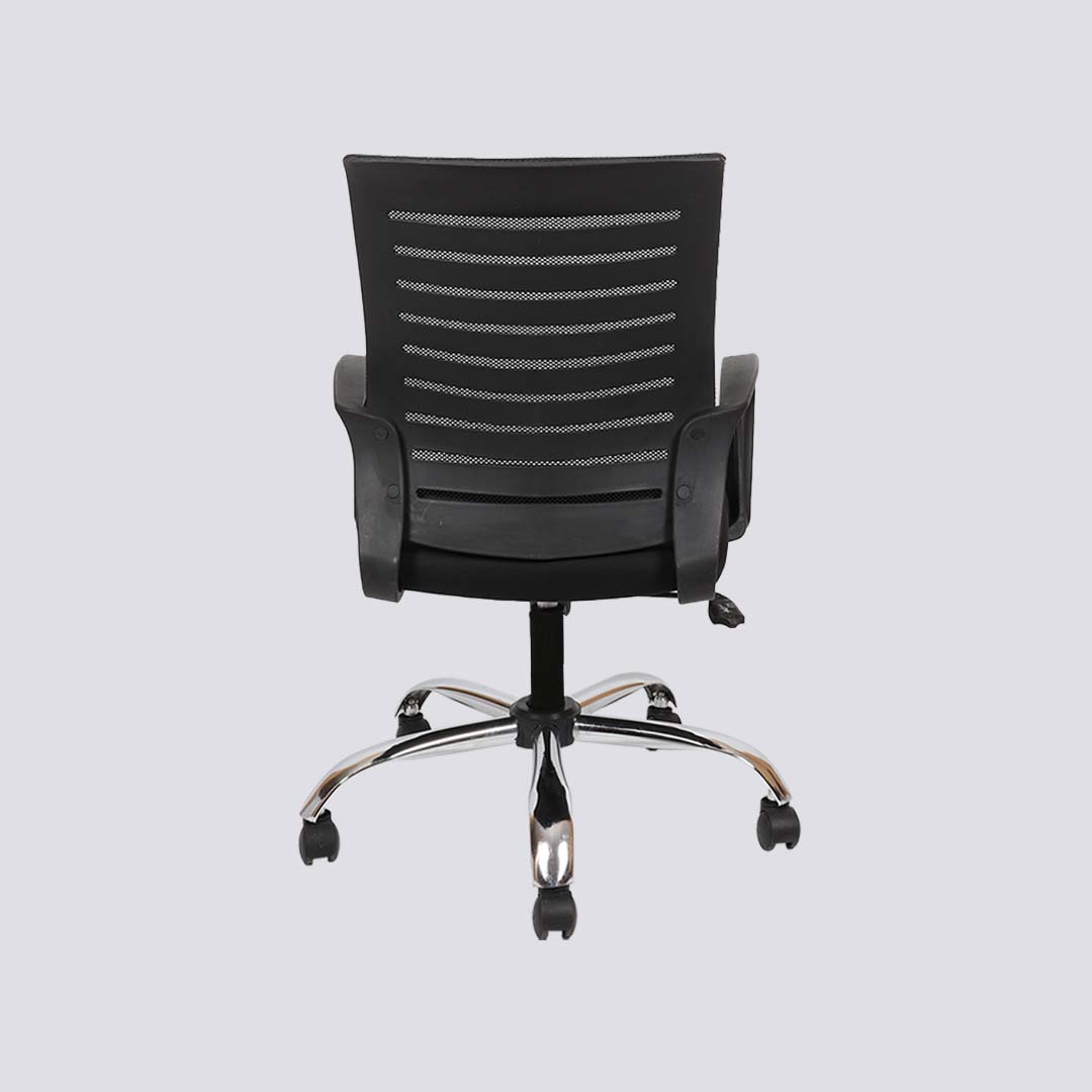Buy Mid Back Ergonomic Net Revolving Chair 1203 In Metal Frame | Omacme ...