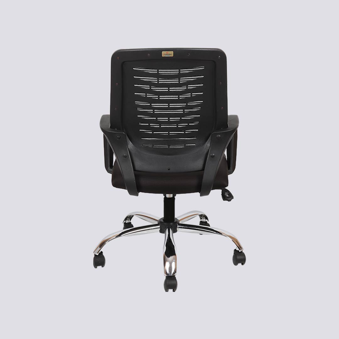 Buy Mid Back Ergonomic Net Revolving Chair 1207 In Metal Frame | Omacme ...