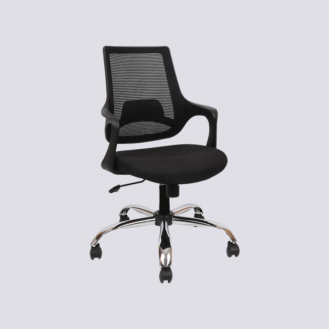 Buy Mid Back Ergonomic Net Revolving Chair 1209 In Metal Frame | Omacme ...