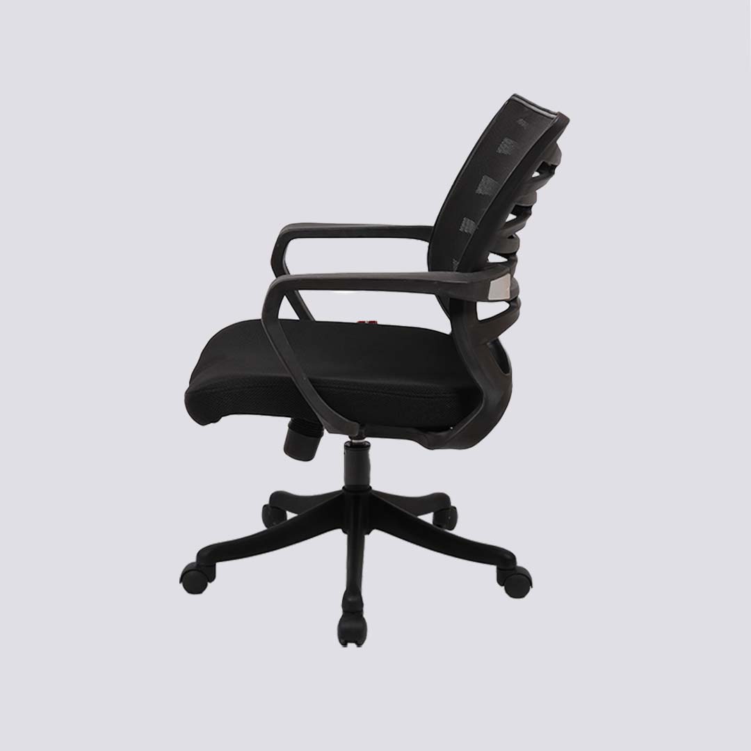 Buy Mid Back Ergonomic Net Revolving Chair 1215 In Metal Frame | Omacme ...